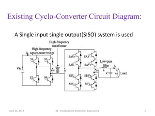 Cyclo converter design for hf applications using h-bridge inverter | PPT