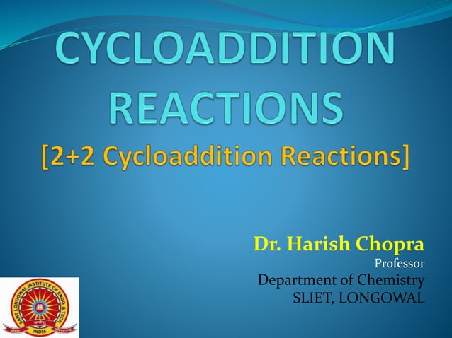 Cycloaddition reactions [2+2] | PPTX | Chemistry | Science