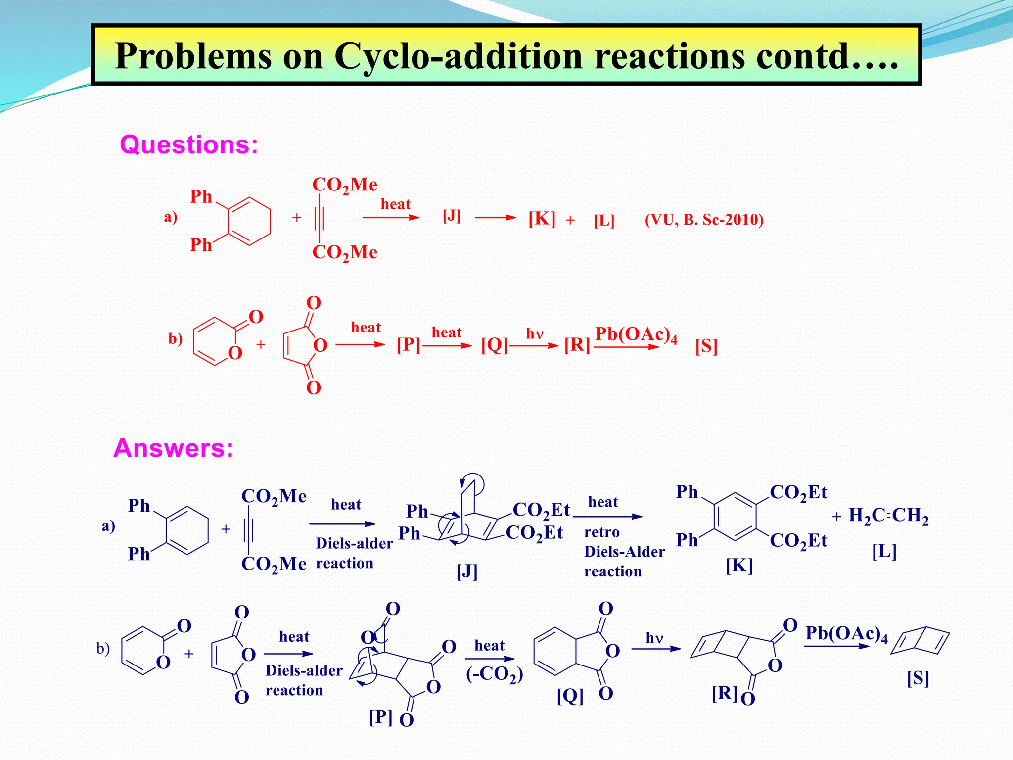 Cycloaddition reactions for Undergraduate Courses | PPT