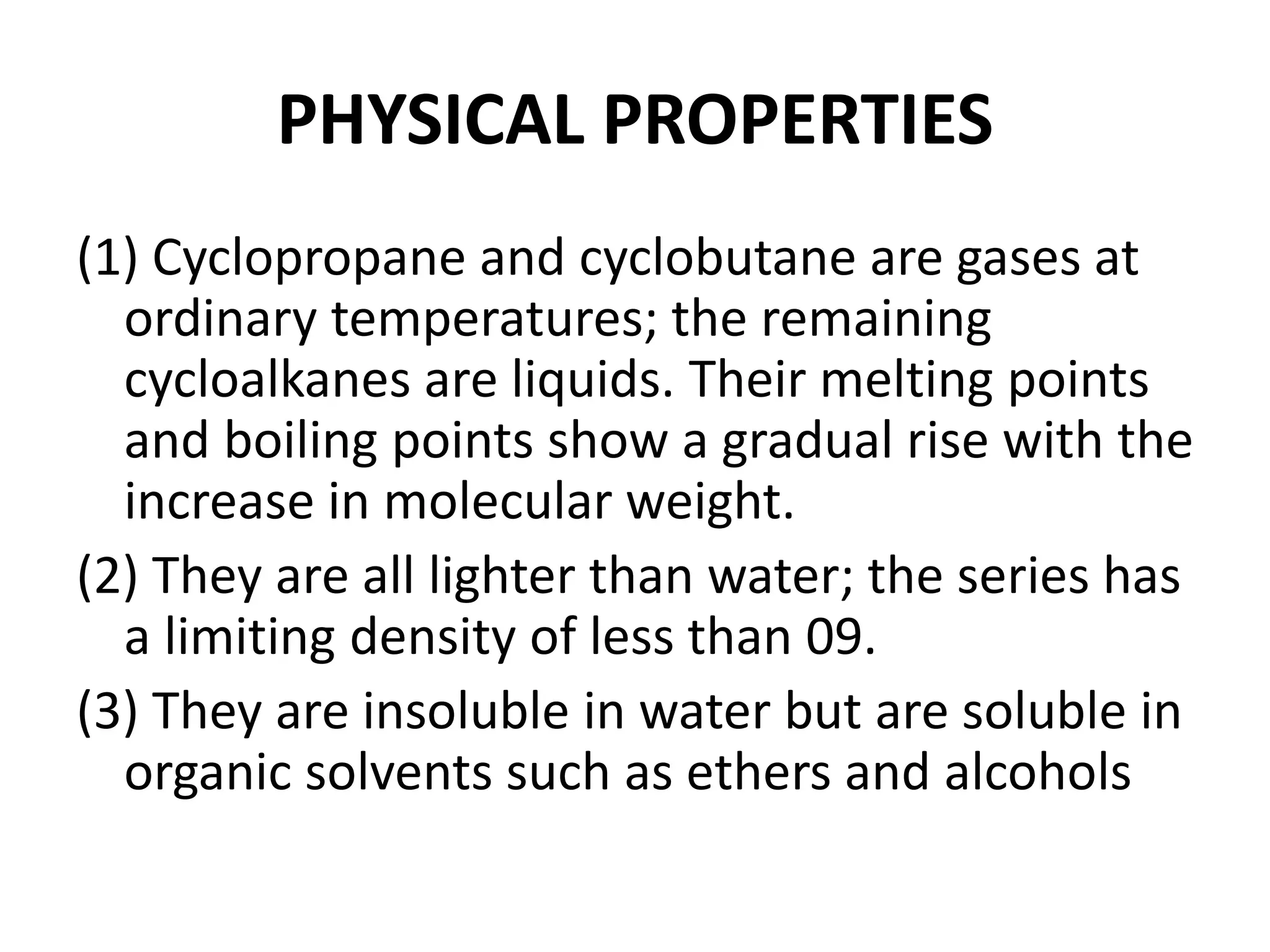 Chemistry of Cycloalkanes | PPTX