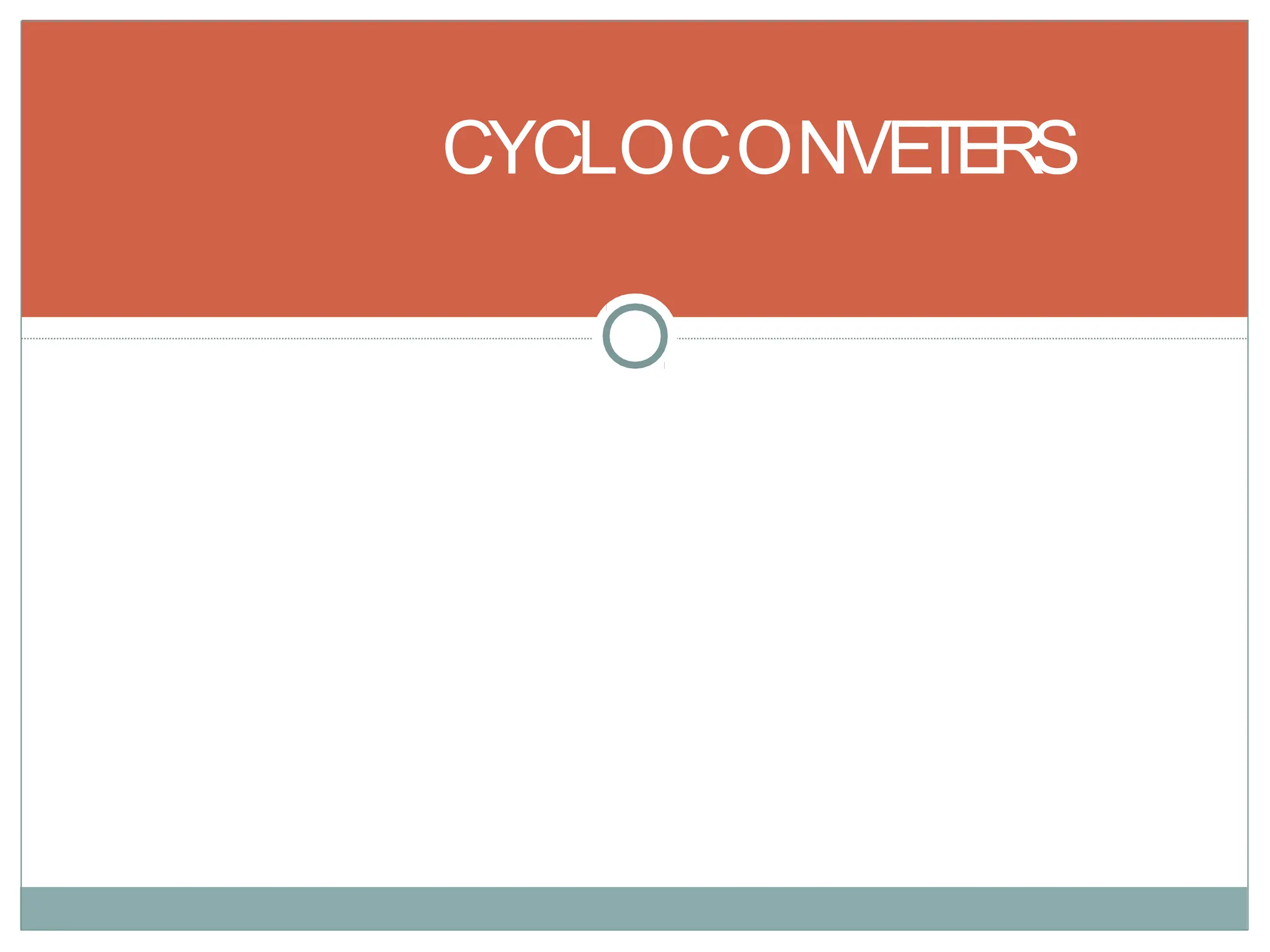 Principle of operation of Cycloconverter | PPTX