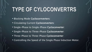 Cycloconverters | PPTX