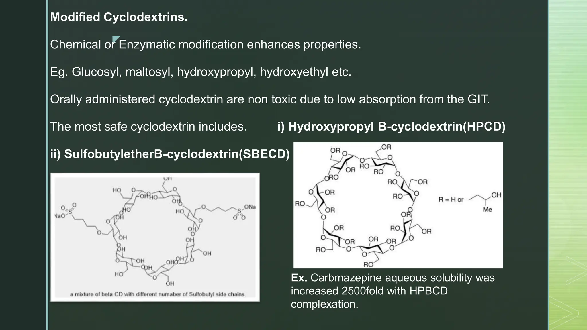 Cyclodextrin and its apllications PPD SEM8 | PPTX