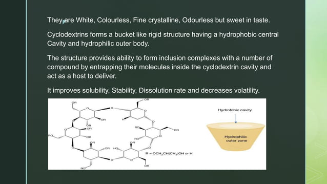 Cyclodextrin and its apllications PPD SEM8 | PPTX