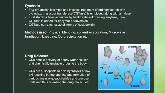 Cyclodextrin and its apllications PPD SEM8 | PPTX