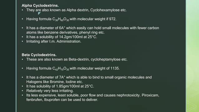Cyclodextrin and its apllications PPD SEM8 | PPTX