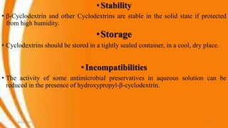 Cyclodextrine | PPTX