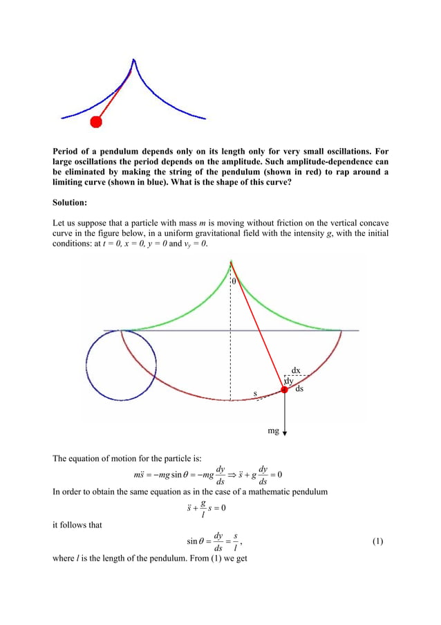 Cycloidal pendulum | PDF