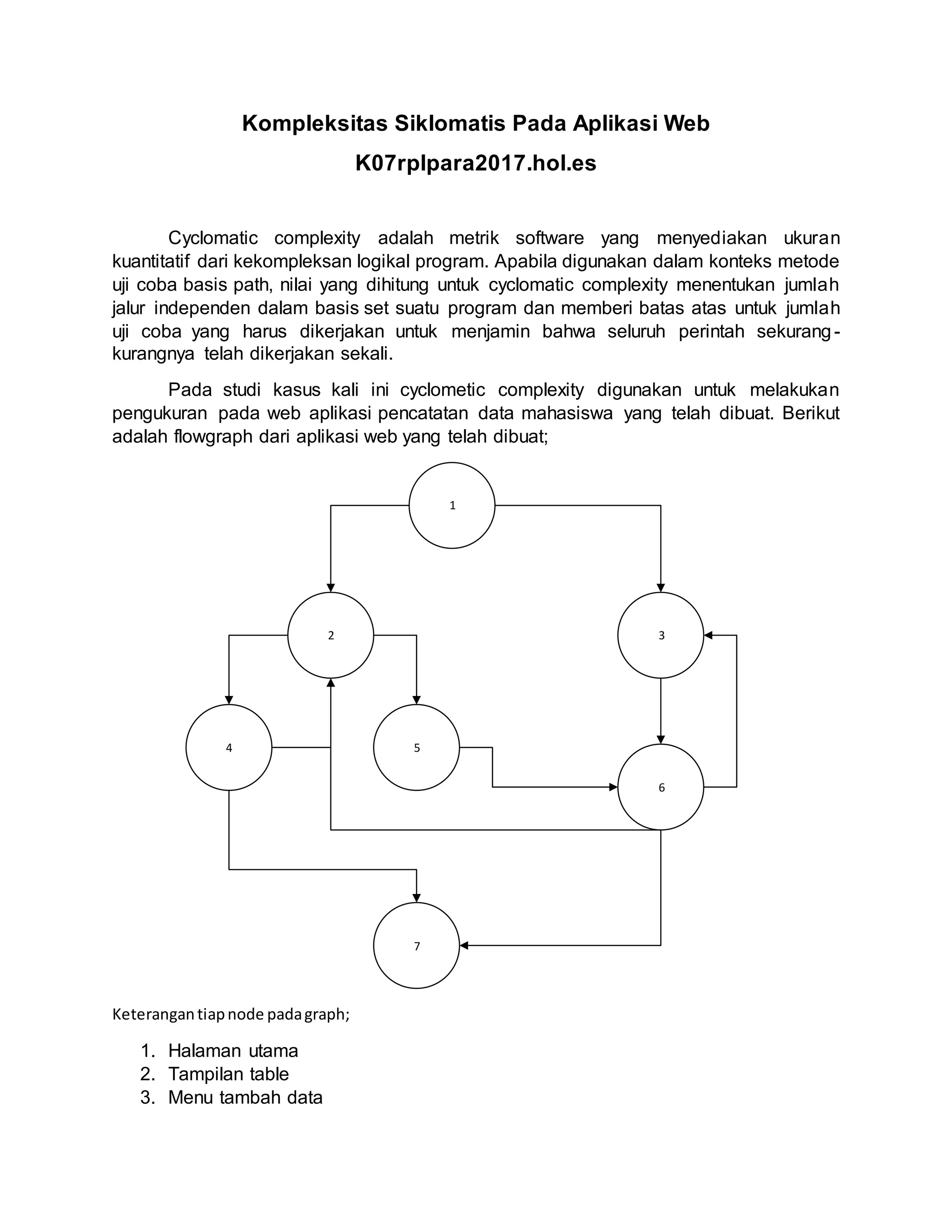 Laporan Penilaian Software dengan Cyclomatic Complexity | PDF