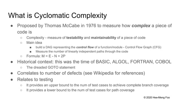 Cyclomatic and cognitive complexity | PPTX | Computing | Technology & Computing