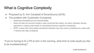 Cyclomatic and cognitive complexity | PPTX | Computing | Technology & Computing