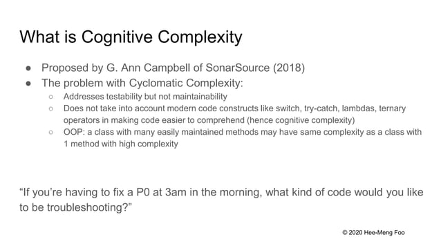 Cyclomatic and cognitive complexity | PPTX | Computing | Technology & Computing