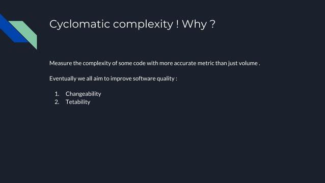 Cyclomatic complexity | PPTX
