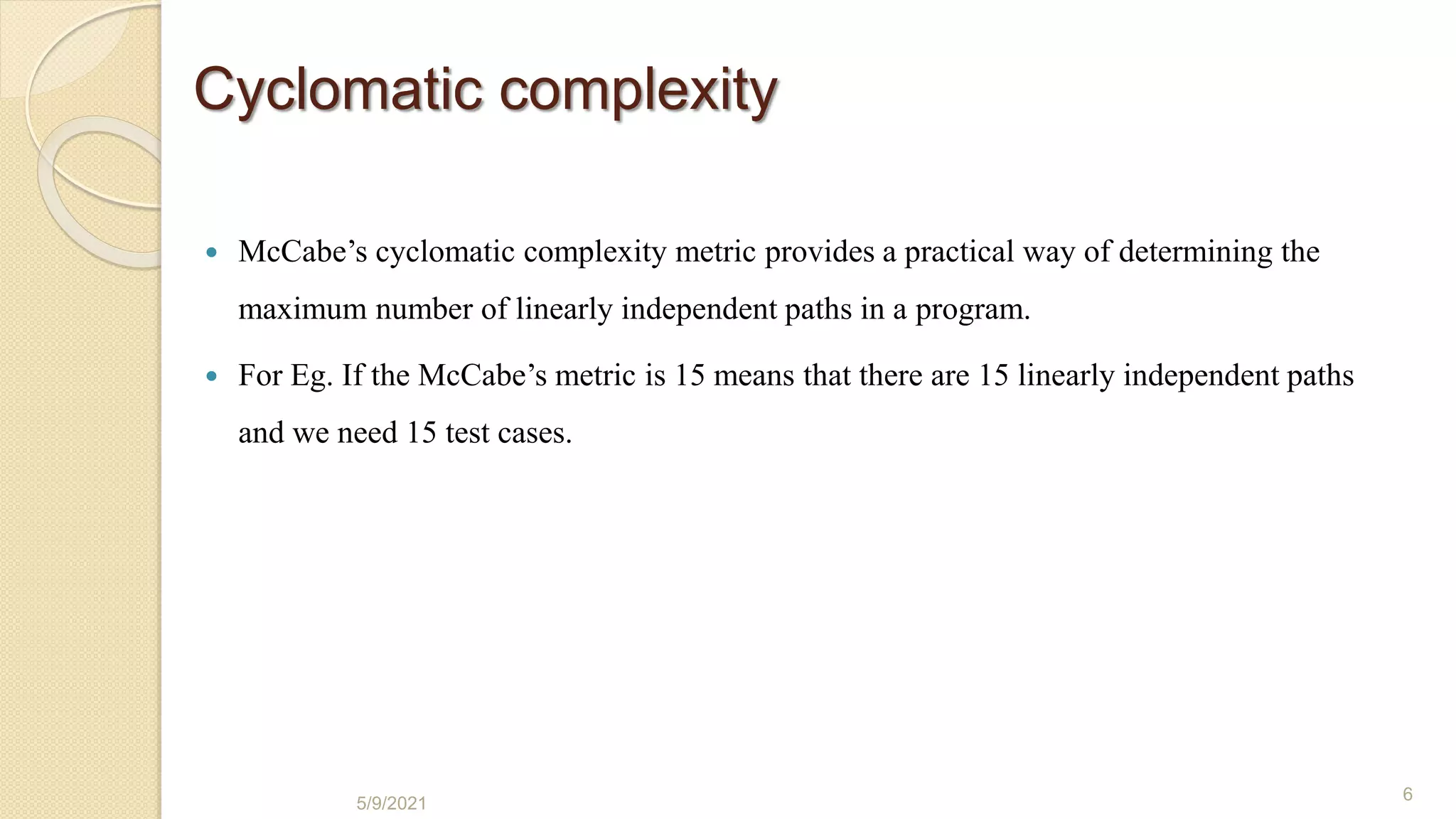 Calculation of Cyclomatic complexity | PPTX | Computer Software and ...