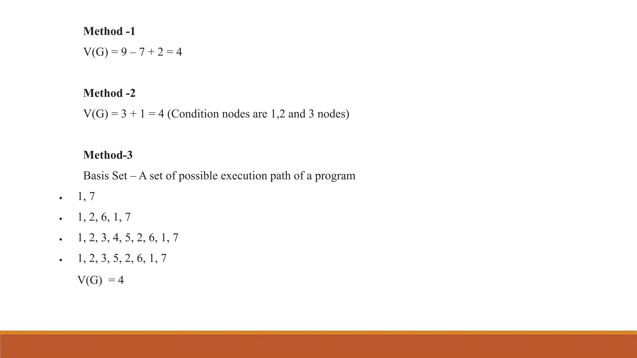 How To Calculte Cyclomatic Complexity Through Various Methods Ppt