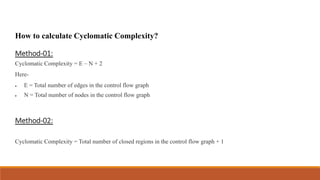 How to calculte Cyclomatic Complexity through various methods | PPT