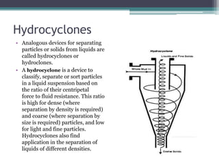 Cyclone/Hydrocyclone separator | PPT