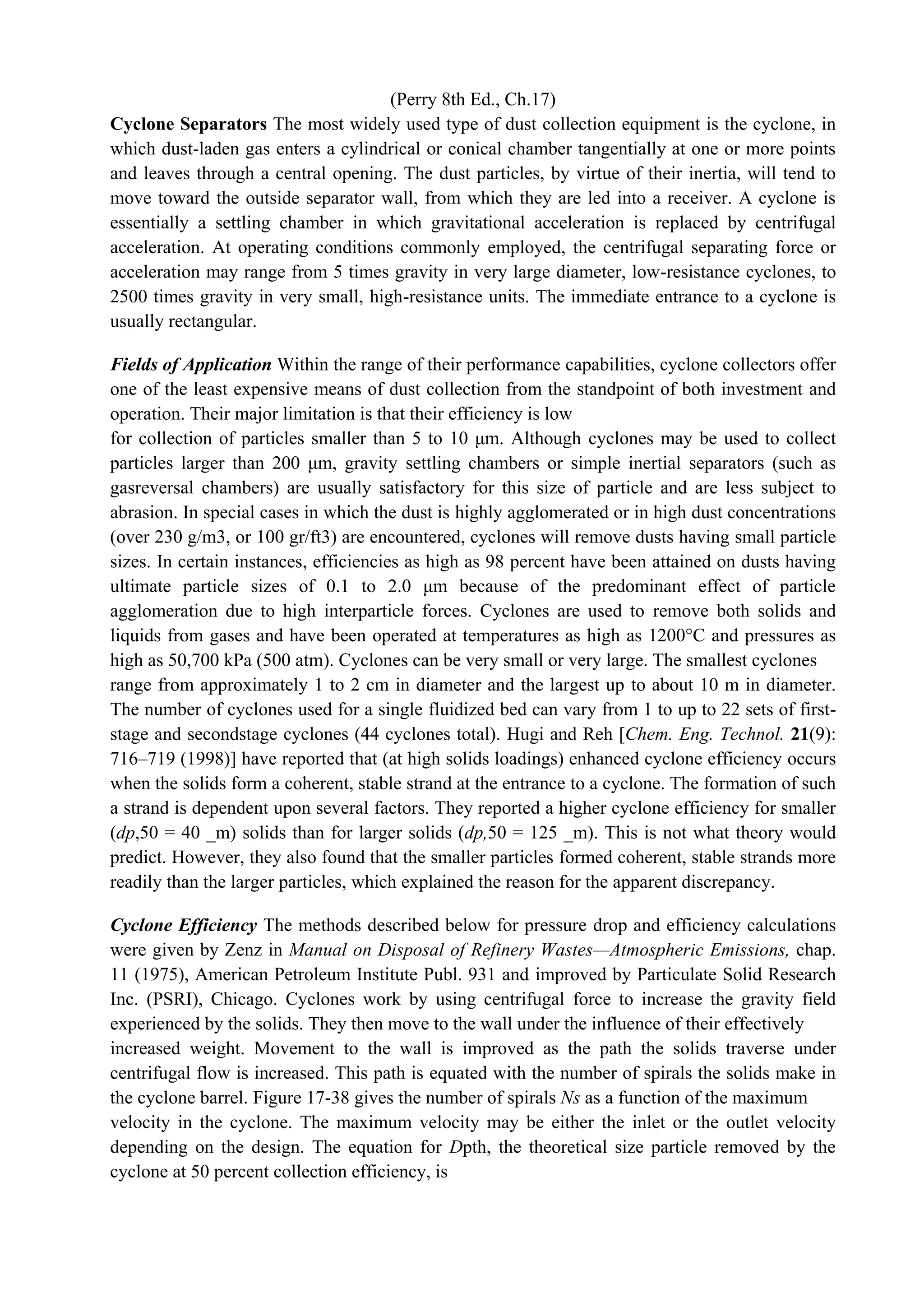 Cyclone dust-return-and-dust-handling-design-parameter | PDF