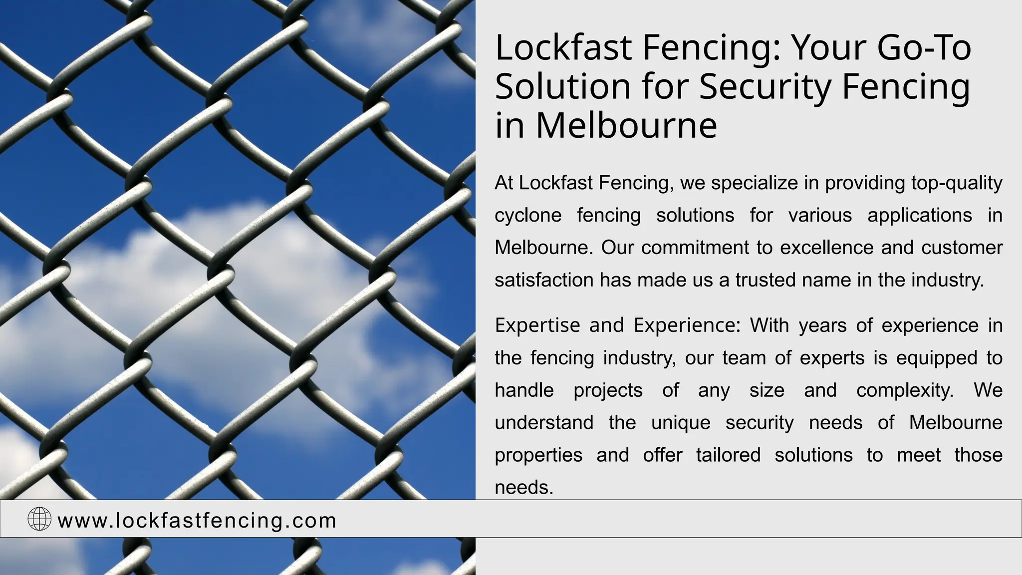 Best Cyclone Fencing Melbourne me .pptxx | PPTX