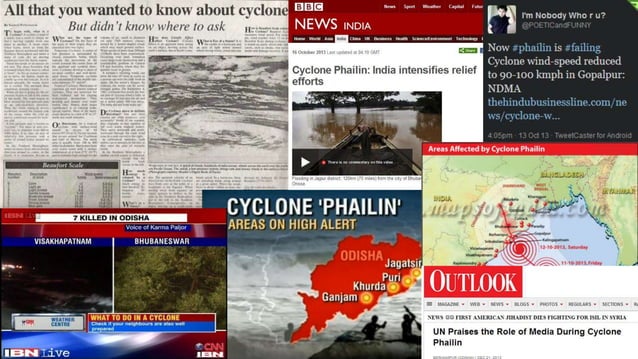 Role of Media in dealing with disasters, case of Cyclone phailin | PPTX