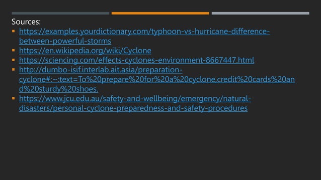 Danger and risk reduction: Cyclones, typhoons, and hurricanes | PPT