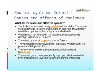 Cyclones and Tropical Cyclone class 7 social science | PDF