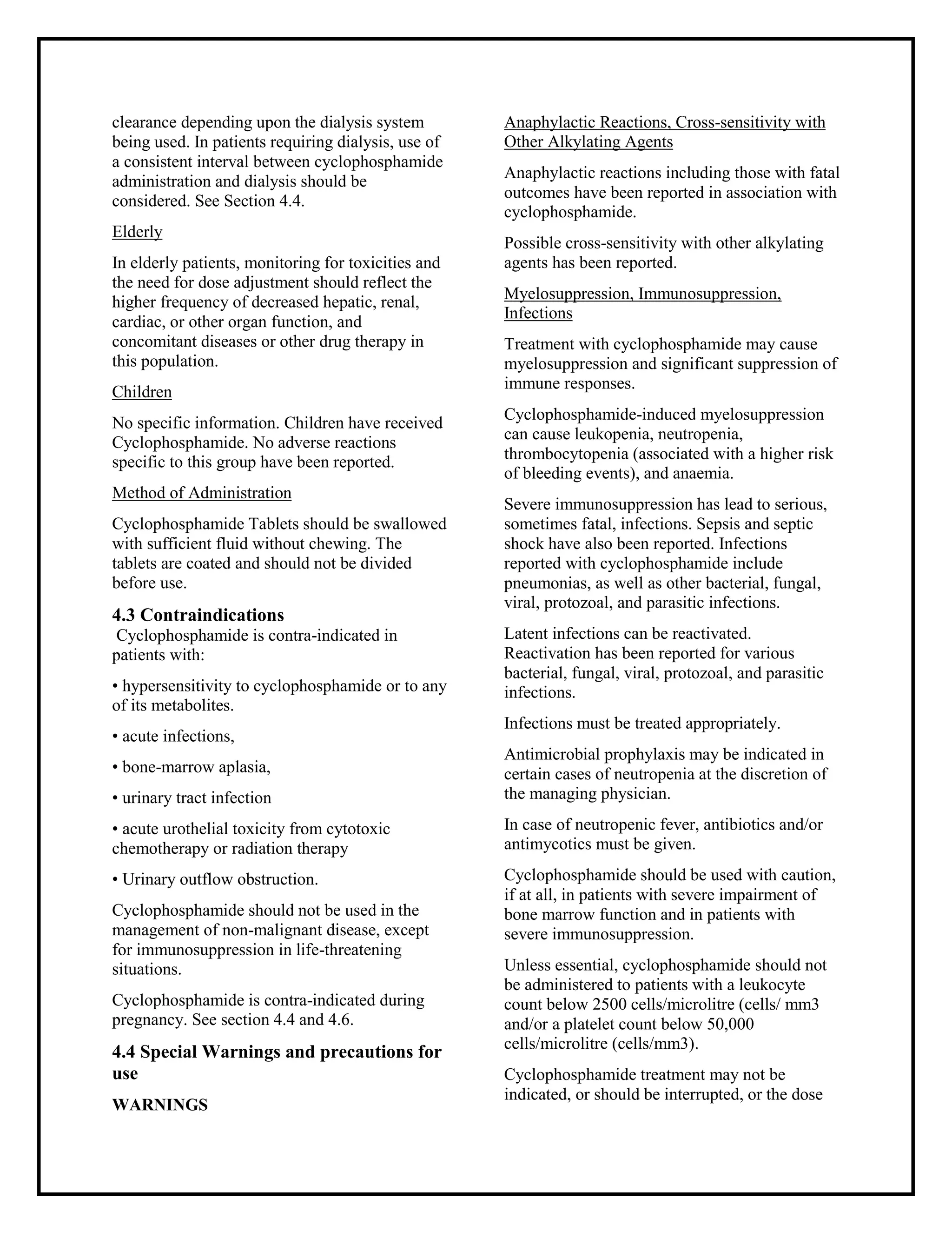 Cyclophosphamide tablets 50 mg smpc taj pharmaceuticals | PDF