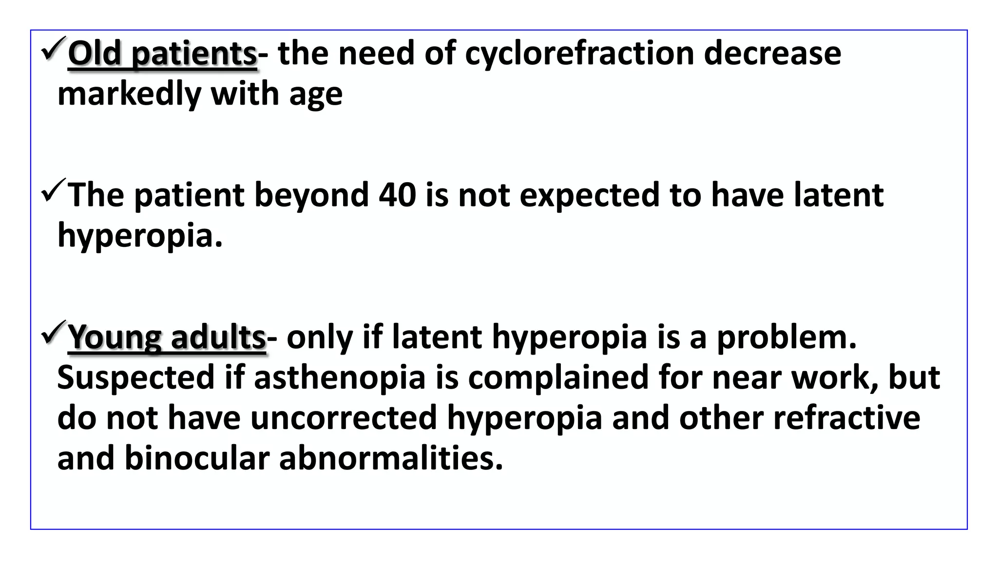 Cycloplegic agents & cyclorefraction | PPT