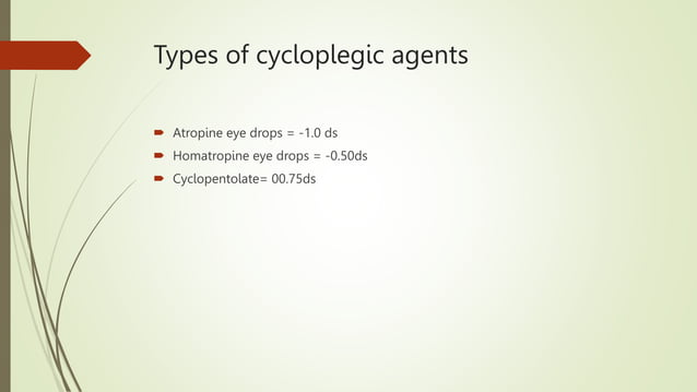 Cycloplegic refraction.pptx | Eye and Vision Conditions | Diseases and ...