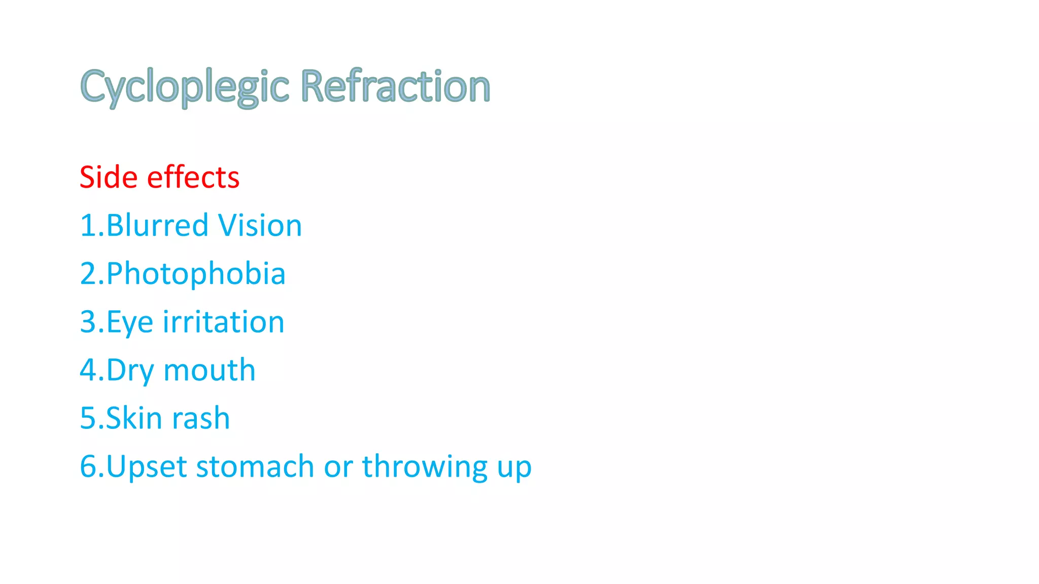 Cycloplegic refraction ppt | PPTX
