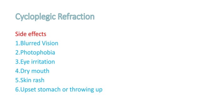 Cycloplegic refraction ppt | PPTX