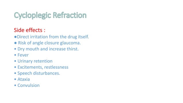 Cycloplegic refraction ppt | PPTX