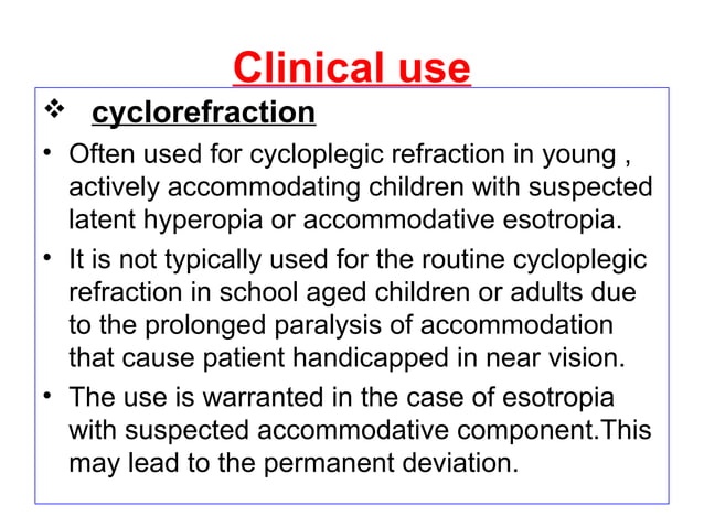 Cyclorefraction | PPT | Eye and Vision Conditions | Diseases and Conditions