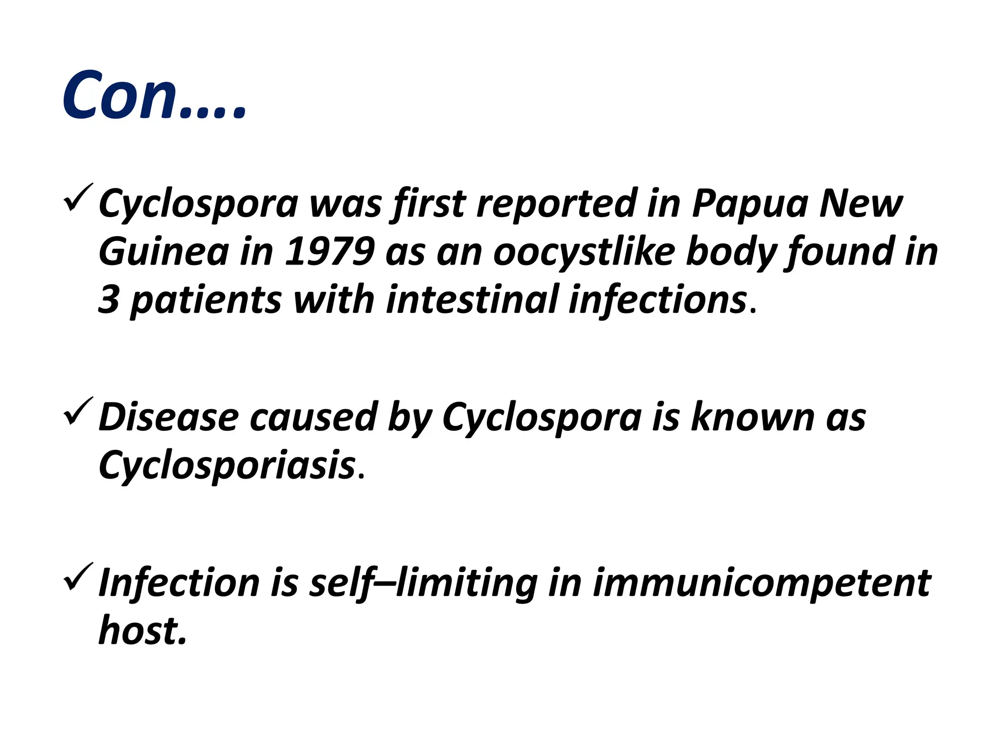 Cyclosporaparasitology medical laboratory technologist .pptx