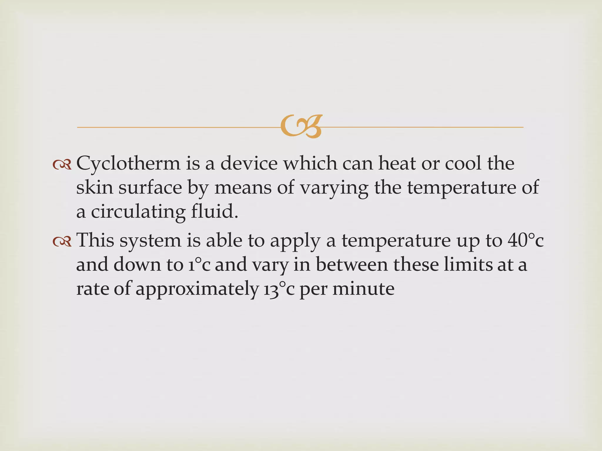 Cyclotherm | PPTX