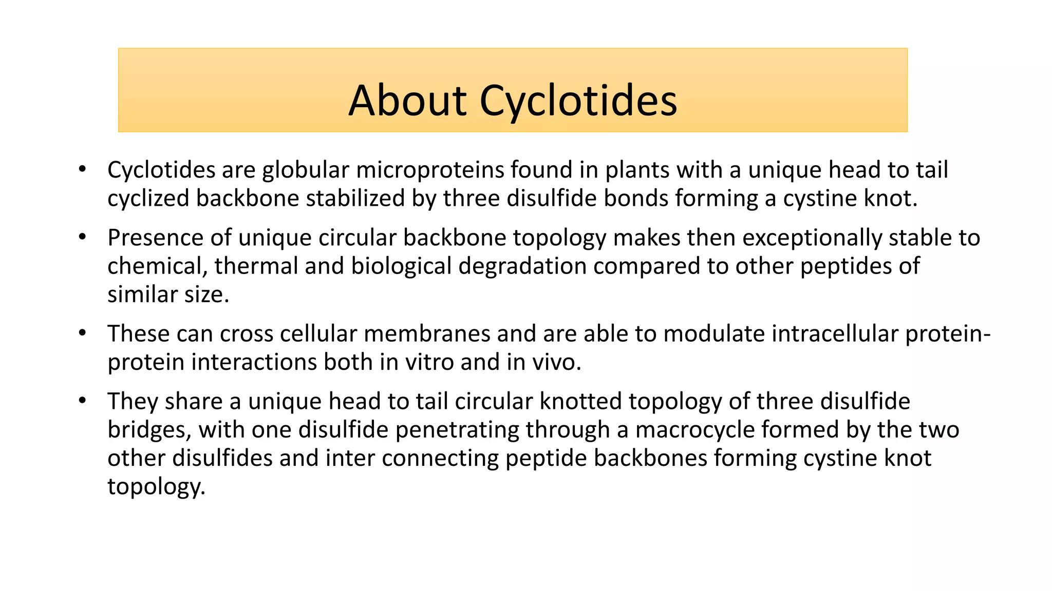 Cyclotides | PPTX