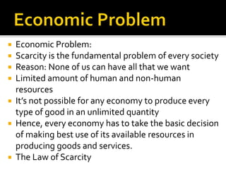 Basic Problem of an Economy | PPTX