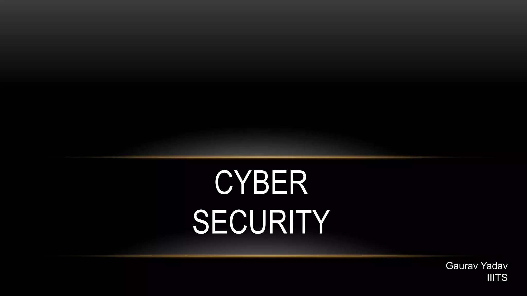 Cybersecurity Introduction | PPTX