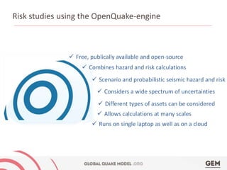 Risk studies using OpenQuake-engine | PPTX