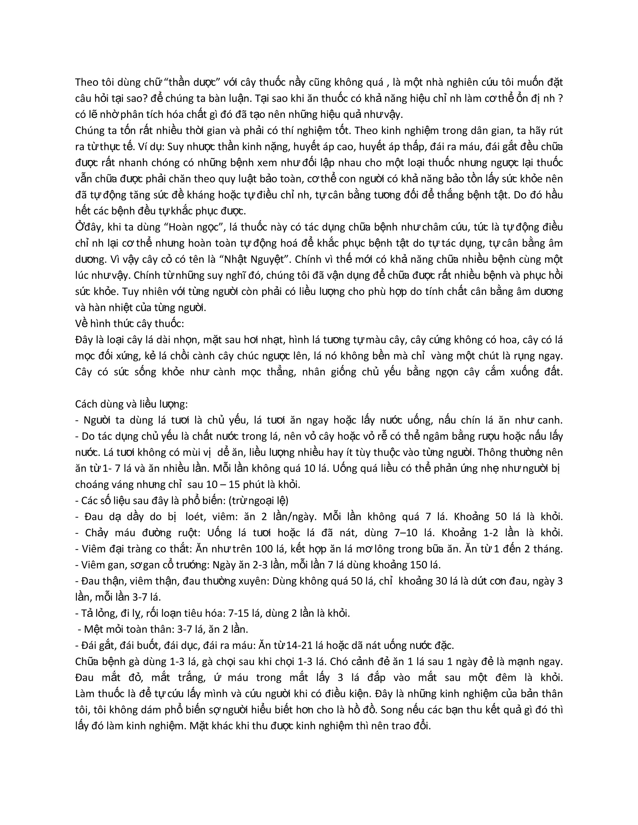 Cây hoàn ngọc hay nhật nguyệt | PDF