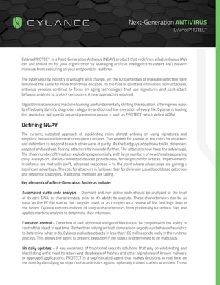 Cylance Protect-Next-Generation Antivirus-Overview | PDF