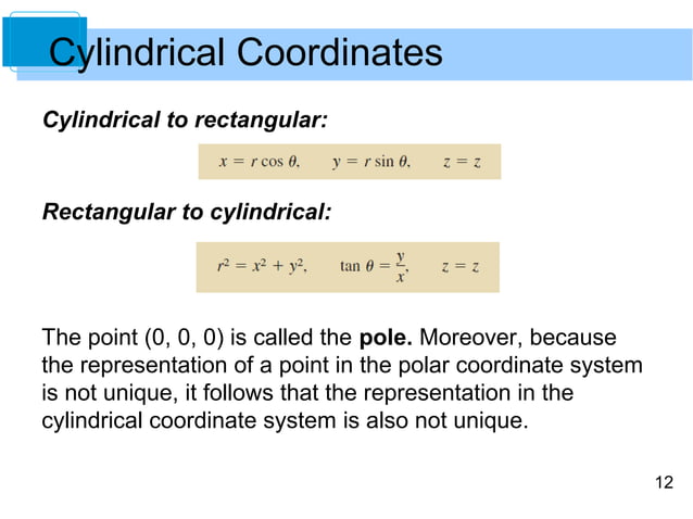 Cylindrical and Spherical Coordinates System | PPT | Geography | Science