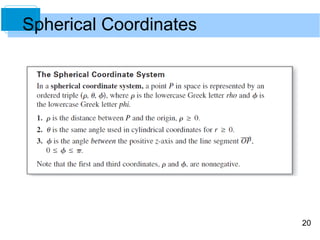 Cylindrical and Spherical Coordinates System | PPT