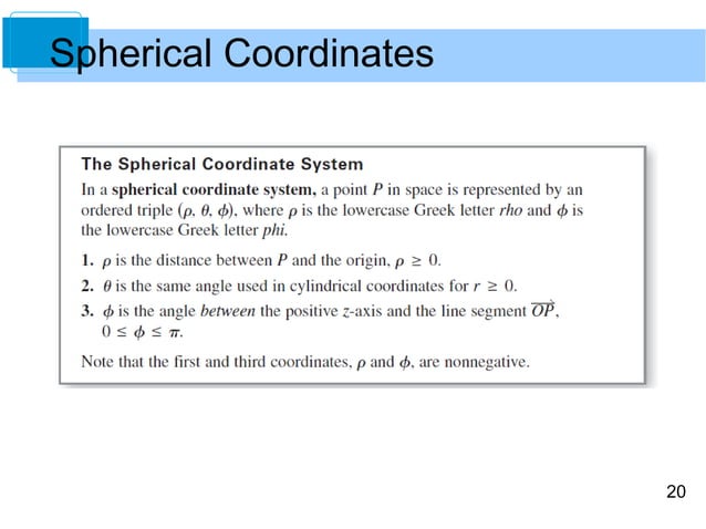 Cylindrical and Spherical Coordinates System | PPT | Geography | Science