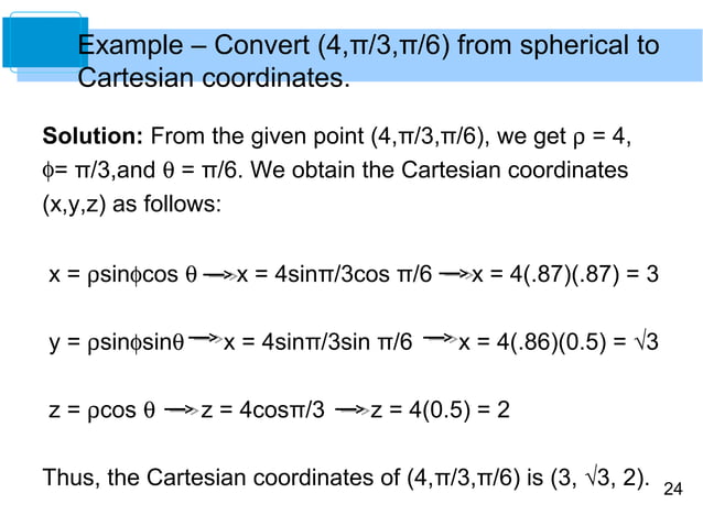 Cylindrical and Spherical Coordinates System | PPT | Geography | Science