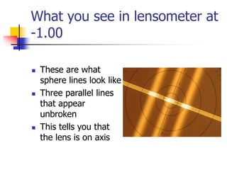 Cylinder form in lensometer | PPTX