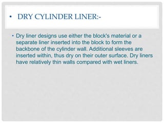 Cylinder liner ppt Presentation | PPTX