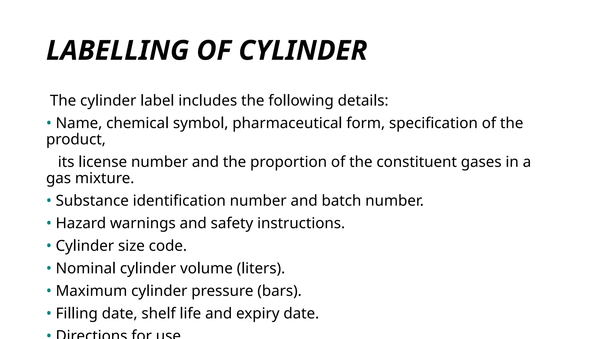 Cylinders and Color coding And Different Gases | PPTX