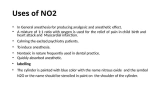 Cylinders and Color coding And Different Gases | PPTX