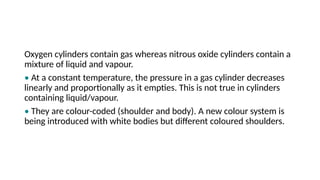 Cylinders and Color coding And Different Gases | PPTX